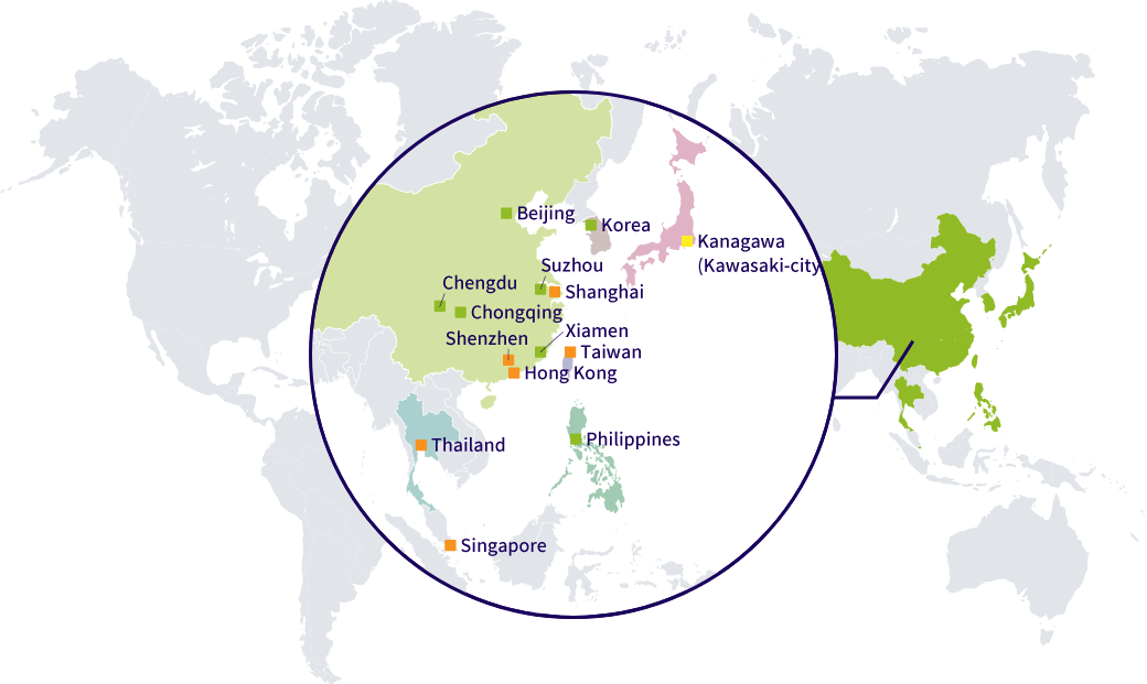 Offices Overseas | Global Network | Nittsu NEC Logistics, Ltd.